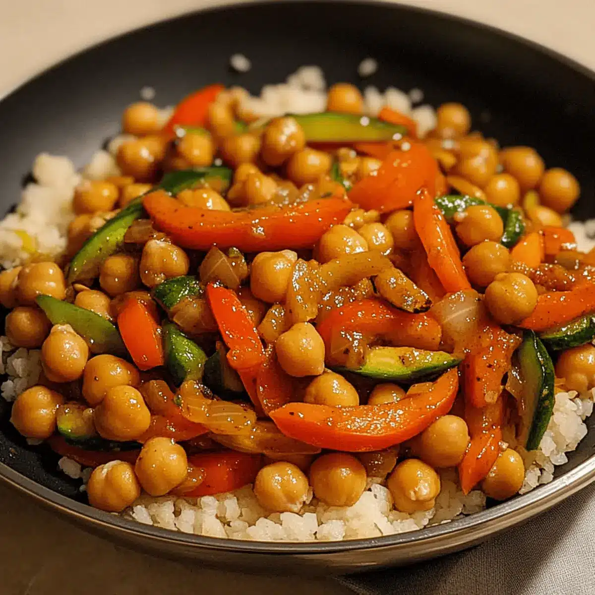 Easy Quick Chickpea Stir-Fry Bursting with Delicious Flavor