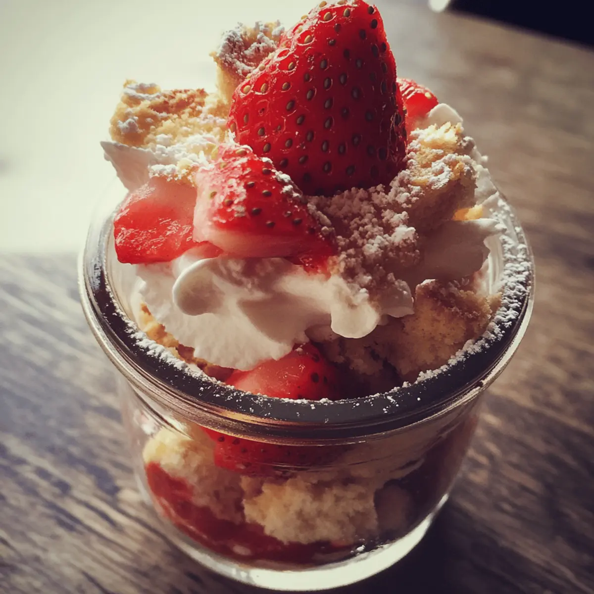 Ultimate Delicious Deconstructed Strawberry Shortcake in a Jar