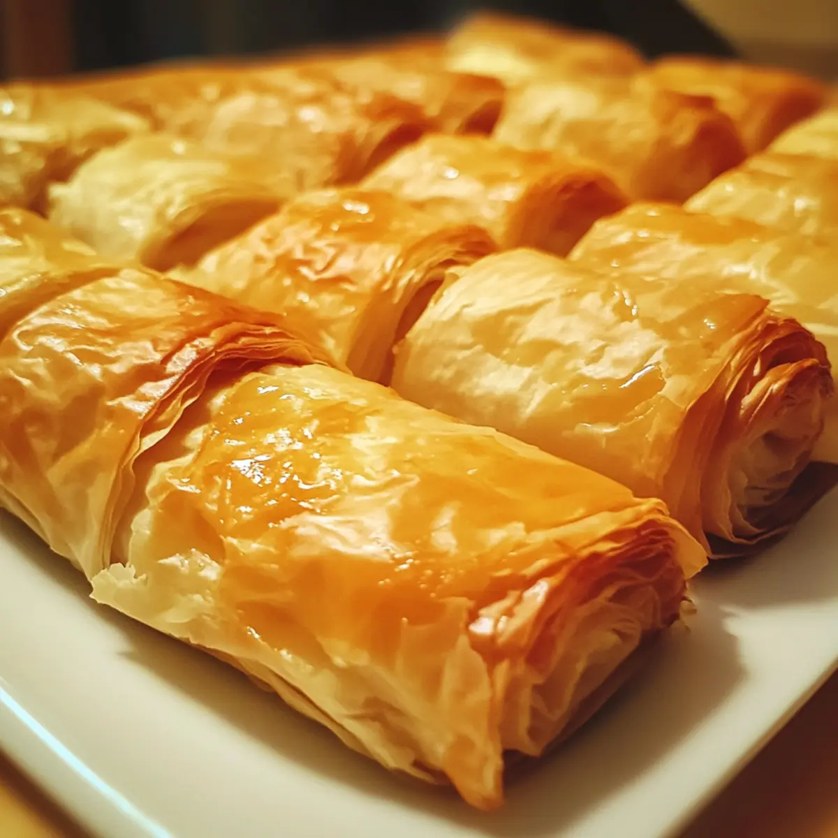 Irresistible Crispy Grandma's Sweet Phyllo Rolls Recipe
