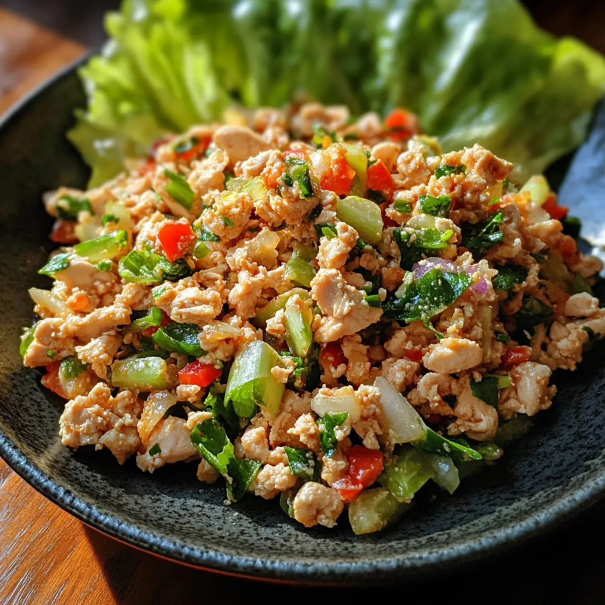Irresistible Crispy Laotian Minced Chicken Salad (Larb Gai)