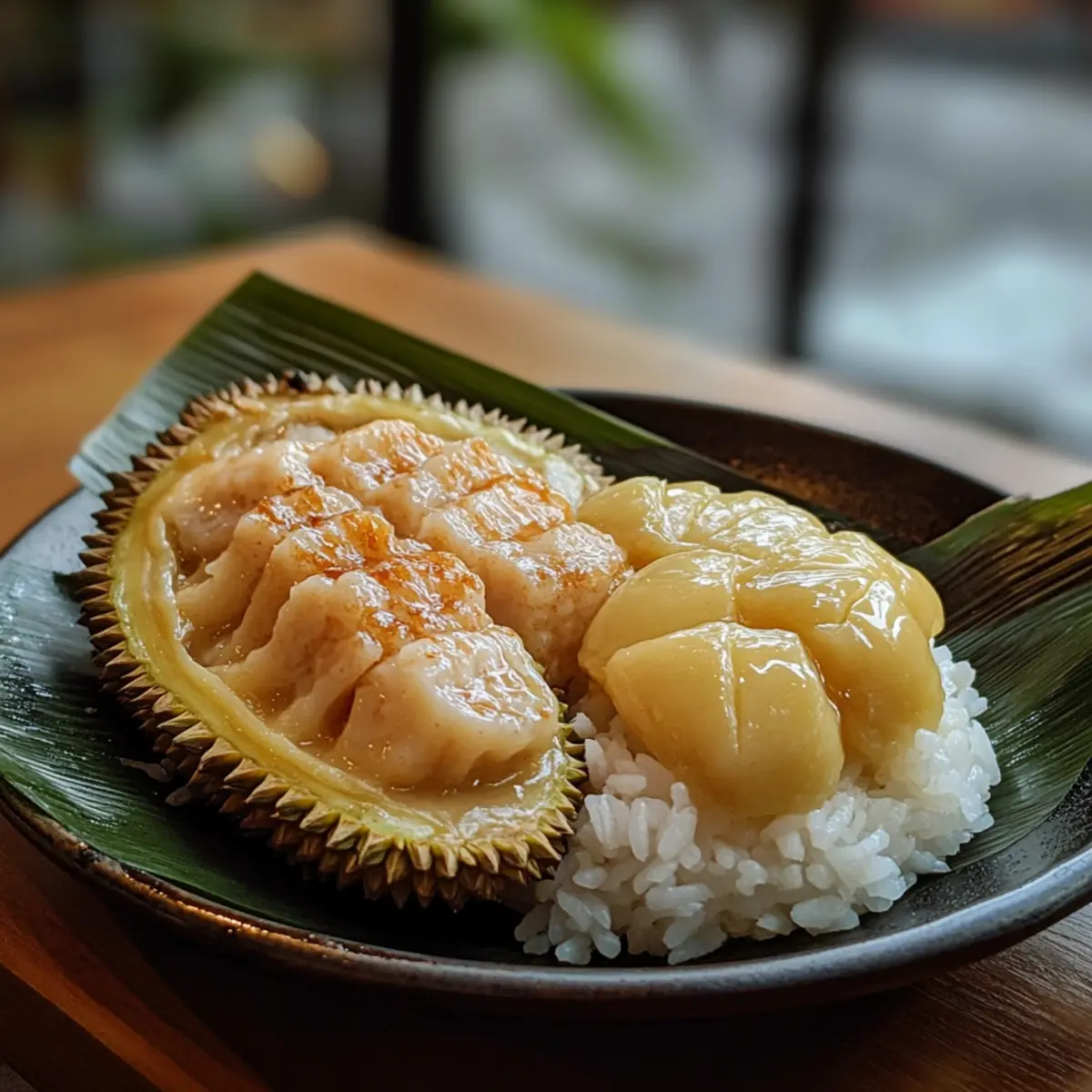 Irresistible Durian and Sticky Rice (Mini): Perfect Creamy Bites
