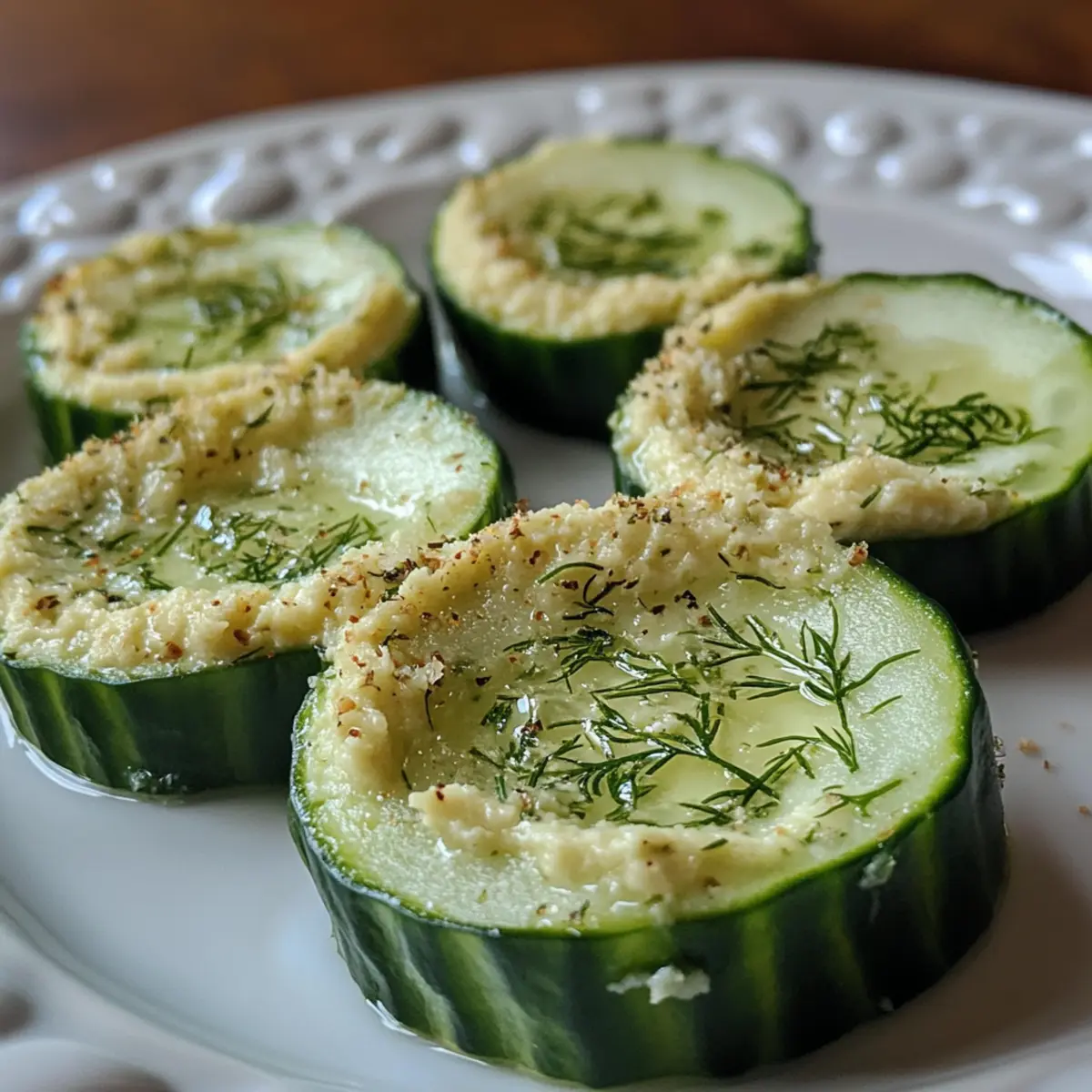 Easy Cucumber Hummus Bites with Dill: Irresistible Snack